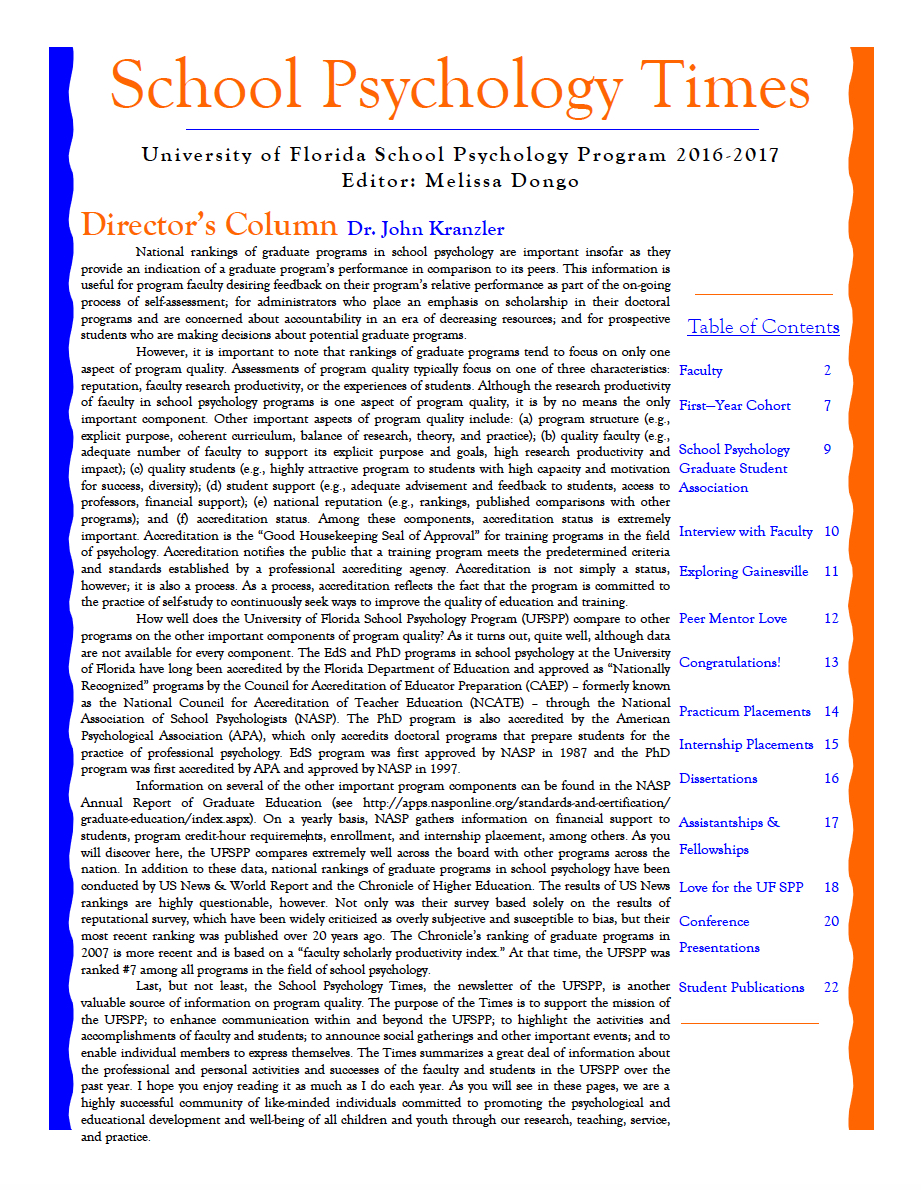 Newsletter | School Psychology